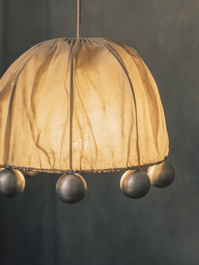 Alter Pendant in Aluminium and Flax, Pendant Lights – Claude Home