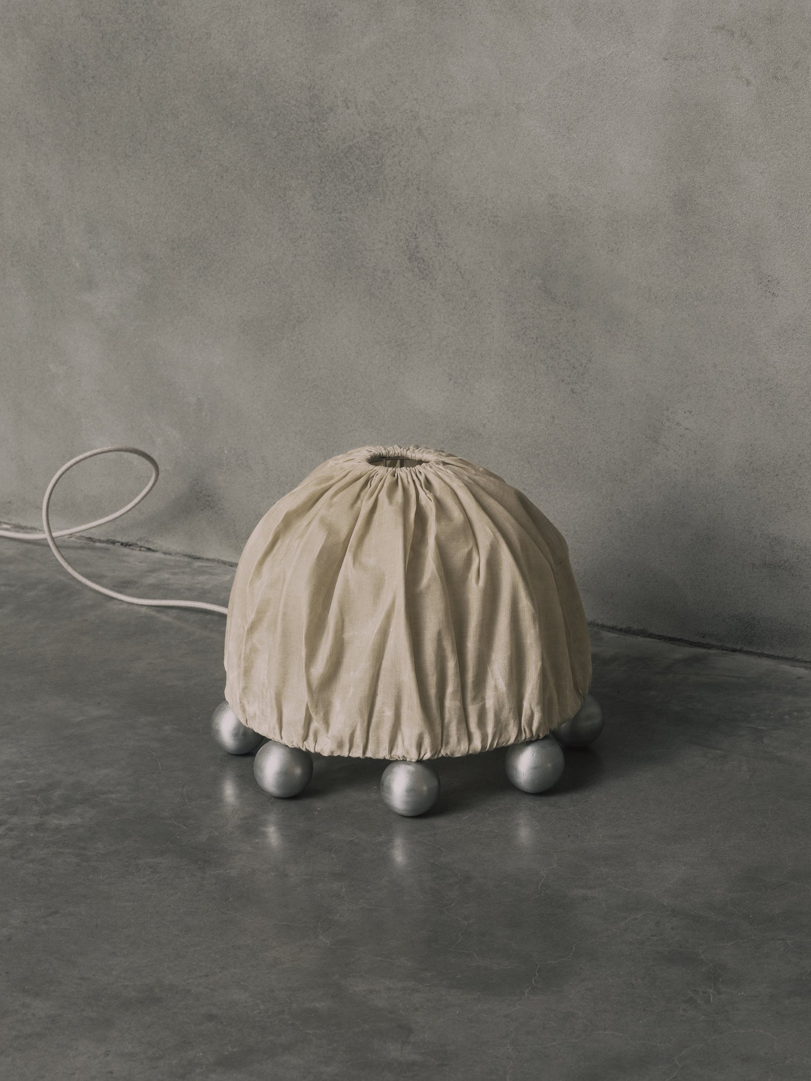Alter Table Lamp in Aluminium and Flax, Table Lamps – Claude Home