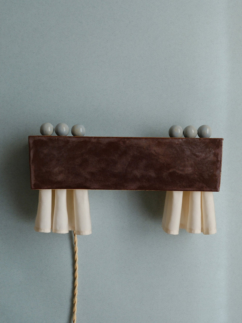 Ceramic Curtain Sconce V2 by Liyang Zhang, Sconces – Claude Home