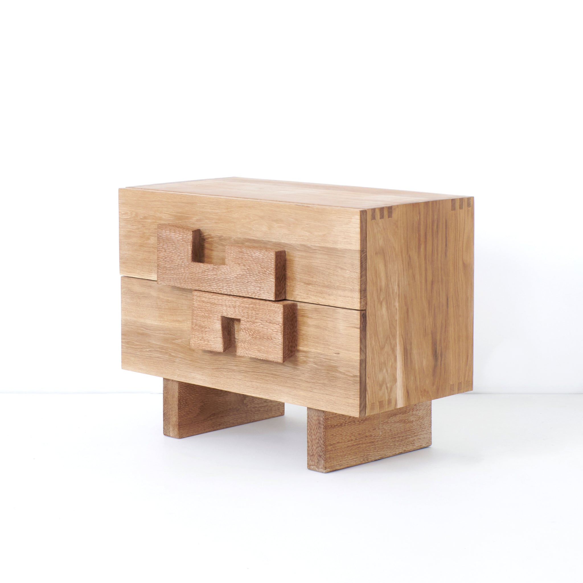 Douro Large Bedside Table in Oak, Nightstands – Claude Home