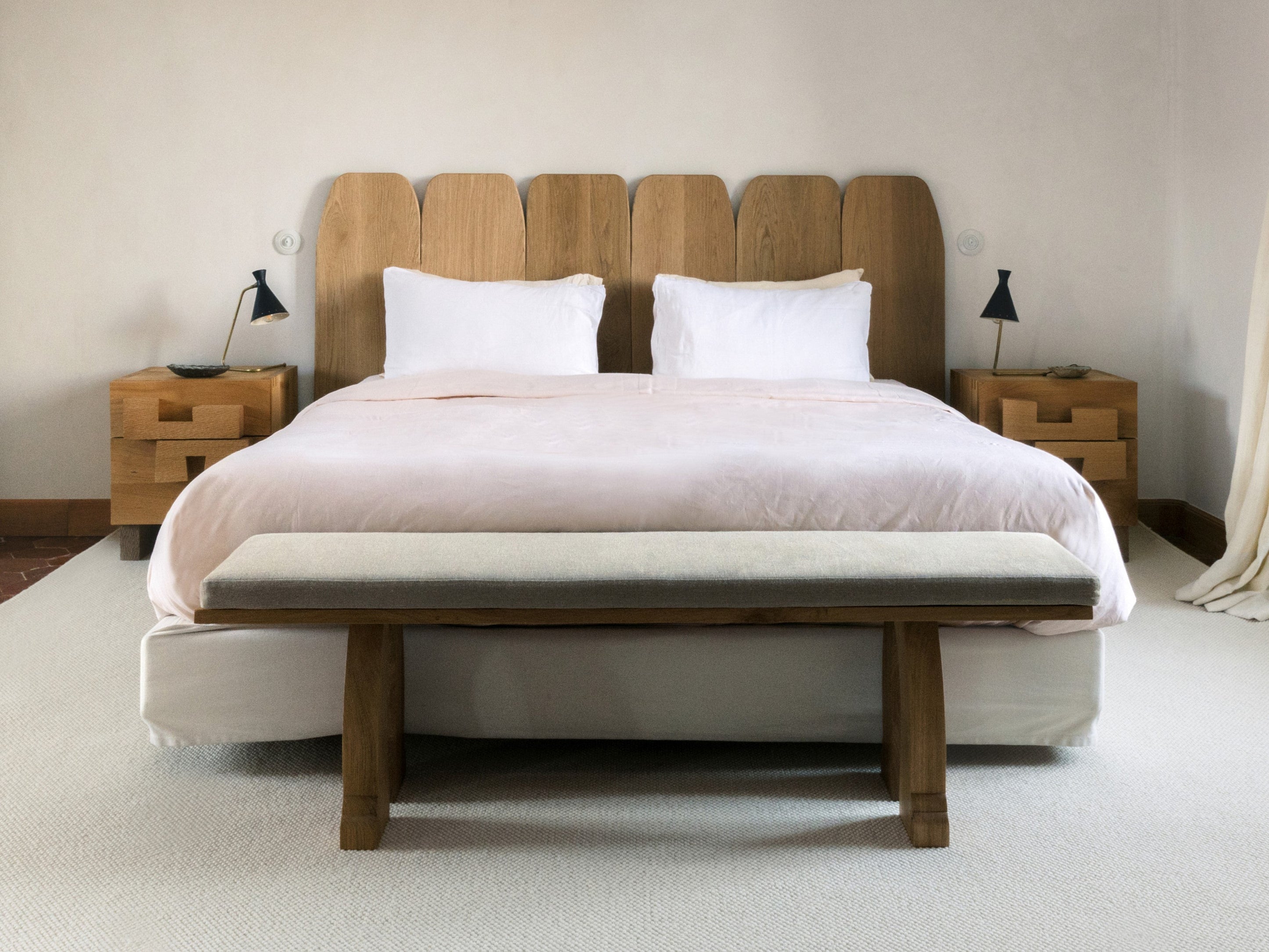 Douro Large Bedside Table in Oak, Nightstands – Claude Home