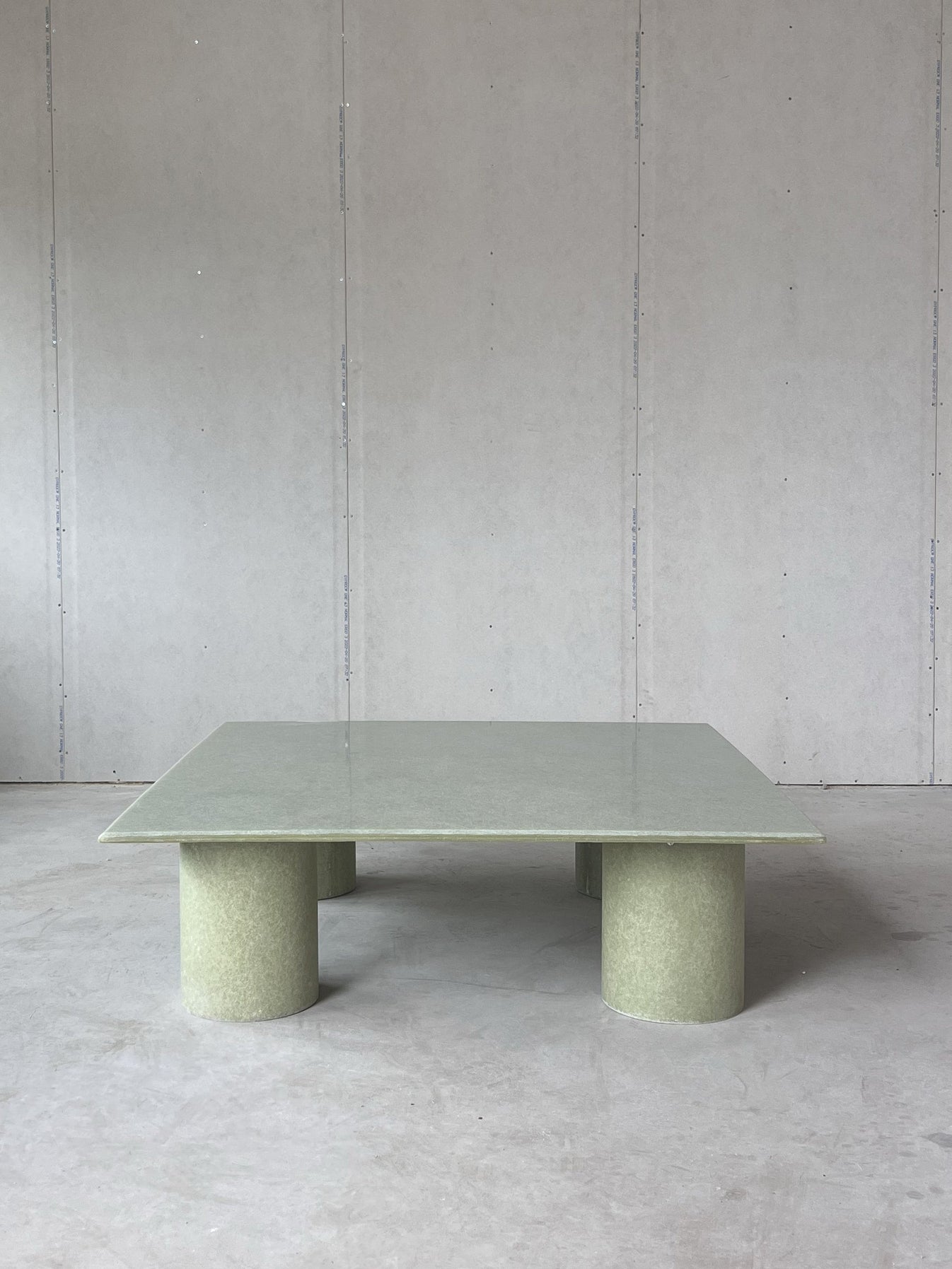 Fiberglass Column Coffee Table, Raw Green by Vava Objects, Coffee ...