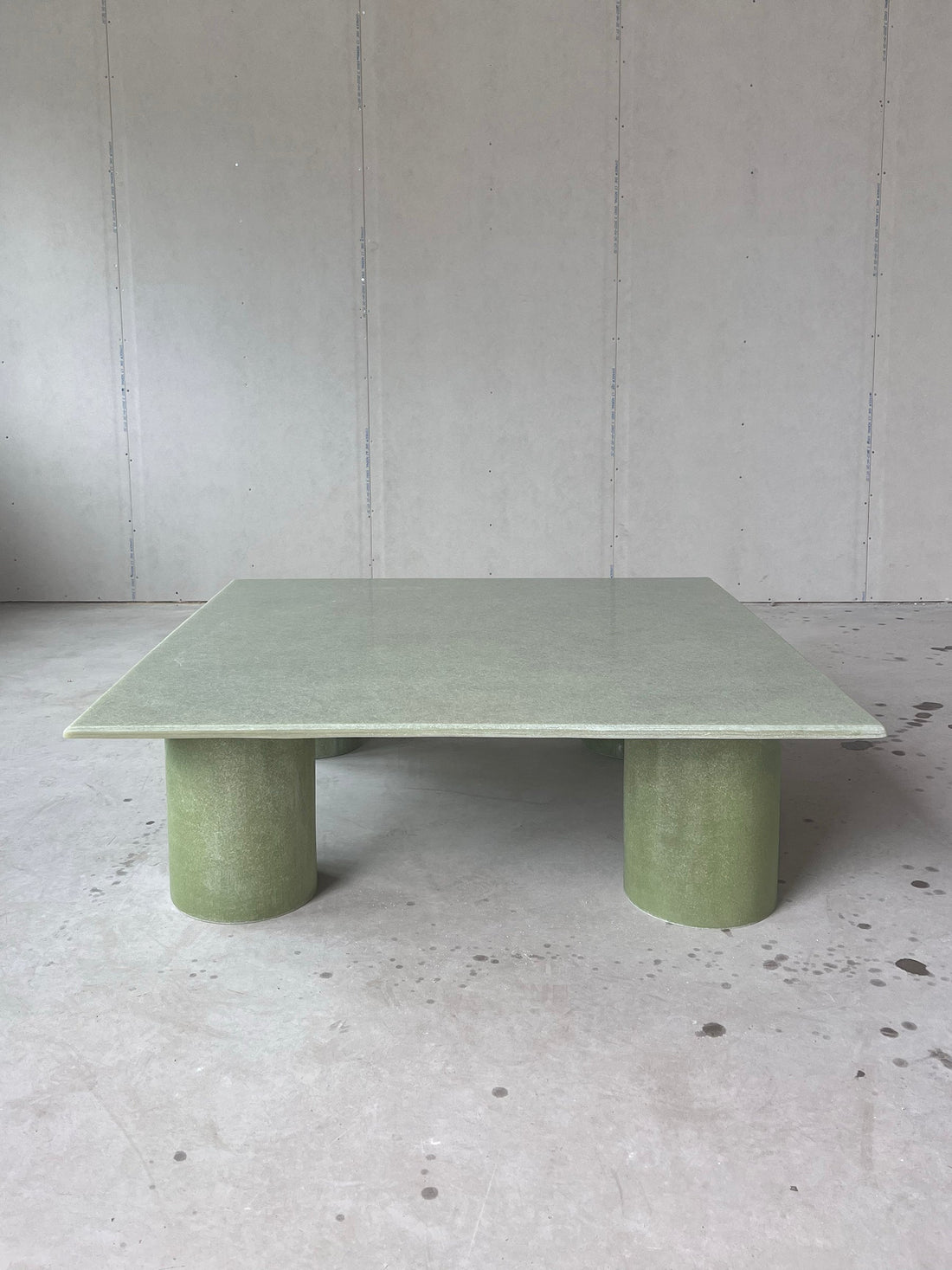 Fiberglass Column Coffee Table, Raw Green by Vava Objects, Coffee ...