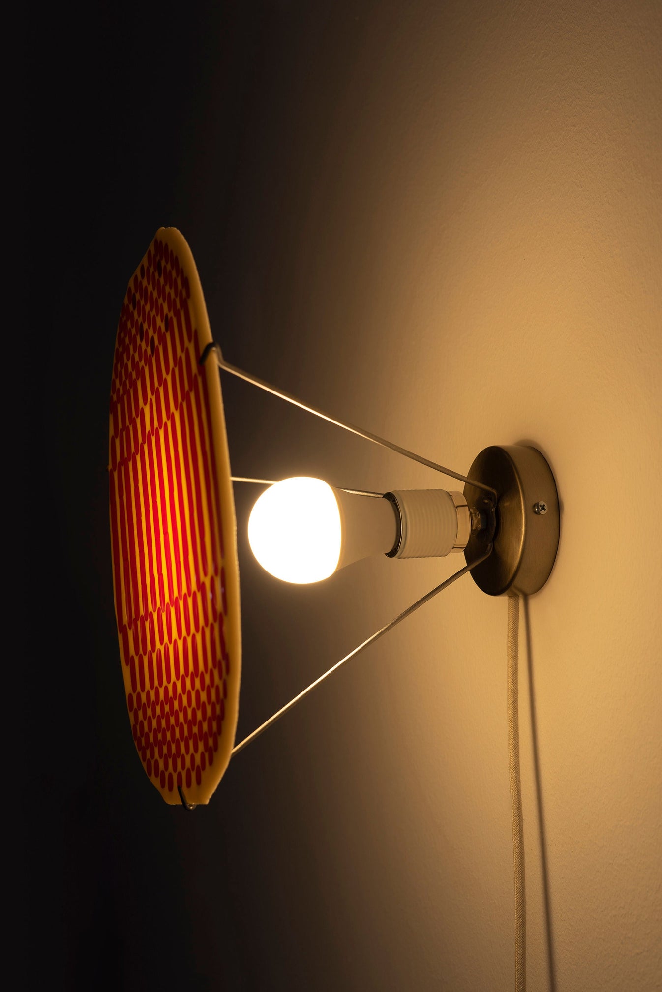 Glass Wall Lamp - Red-Beige, Sconces – Claude Home