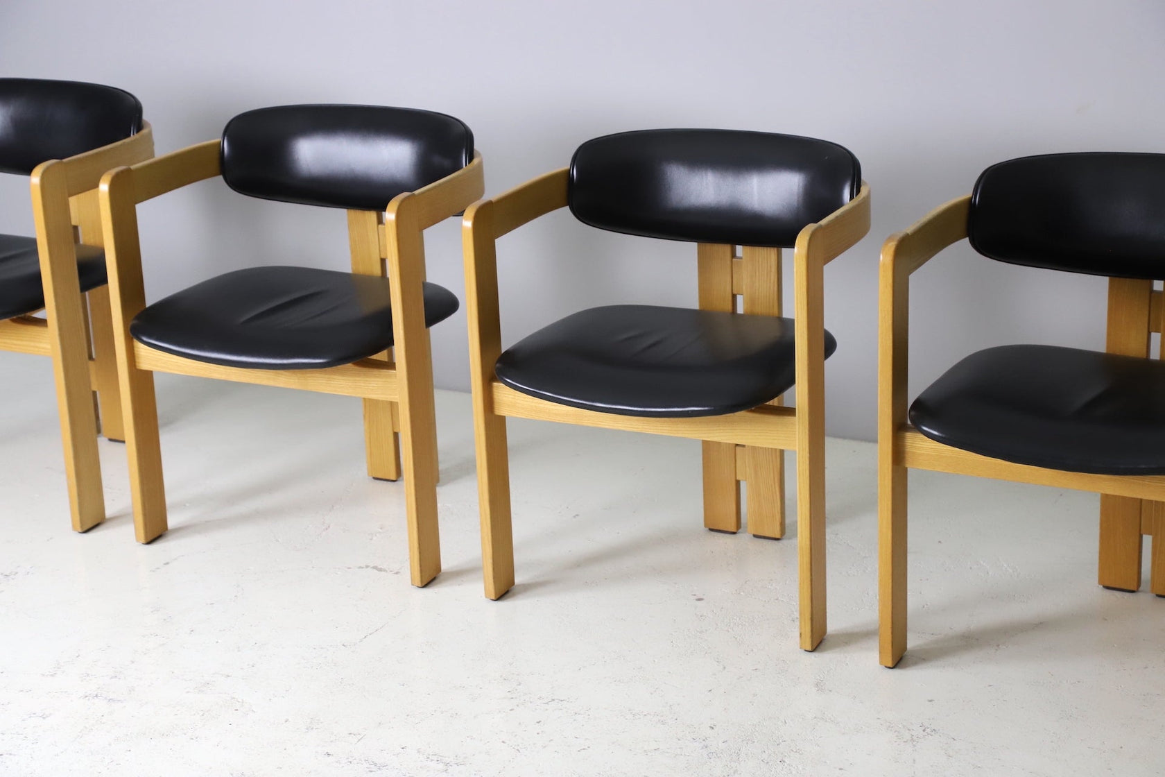 Italian Tobia Scarpa Style Dining Chairs - Set of 6, Dining Chairs ...