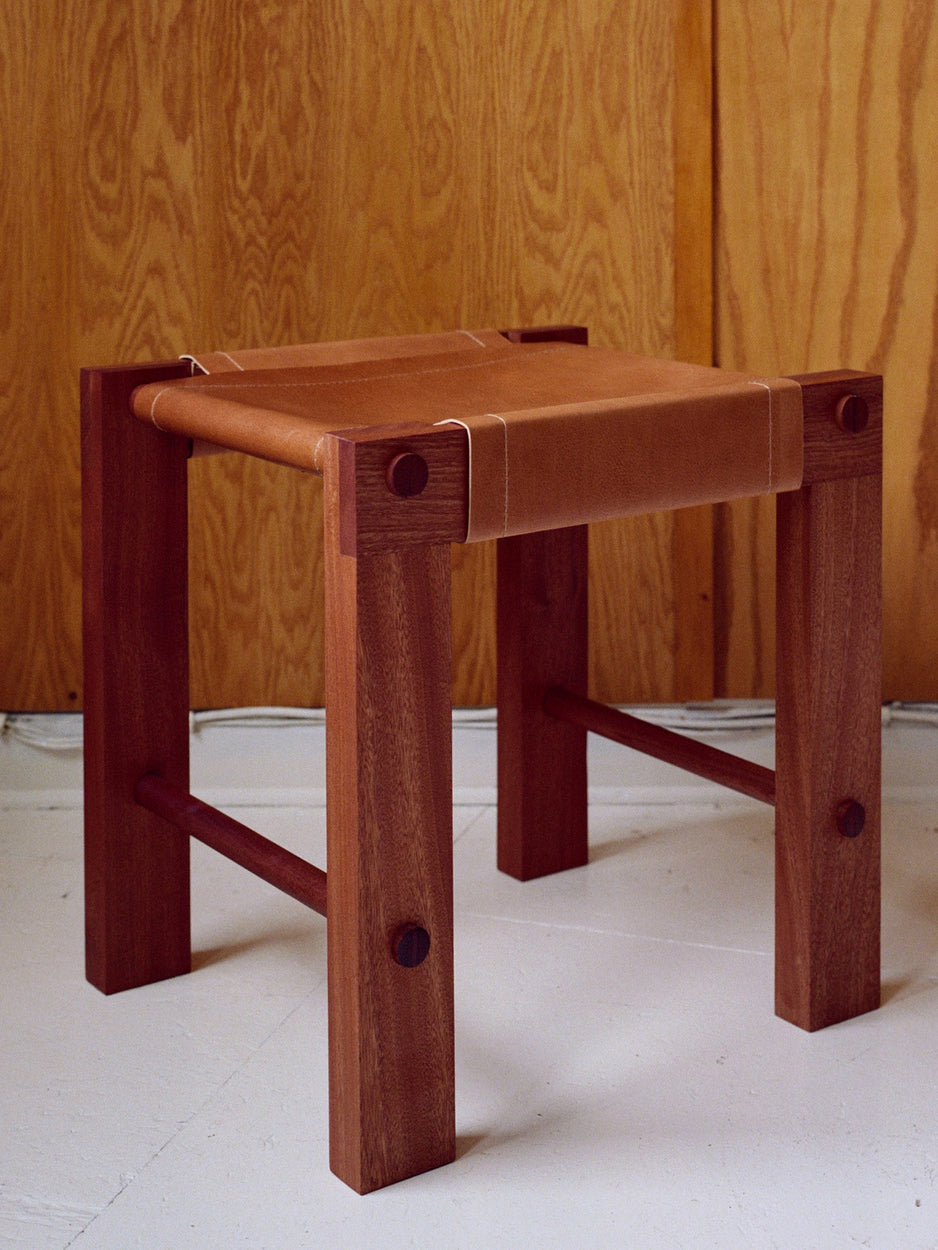 Leather Sling Stool, Stools – Claude Home
