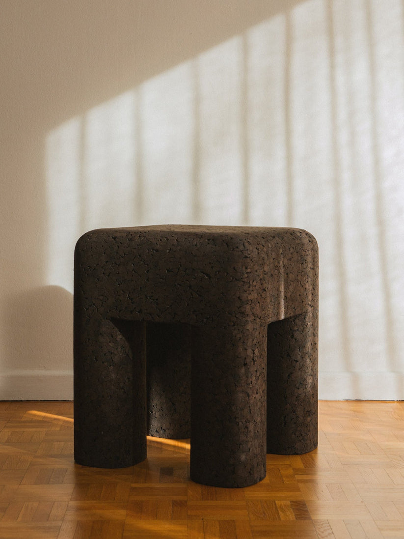 Marcello Black Cork Stool / Side Table, End Tables – Claude Home