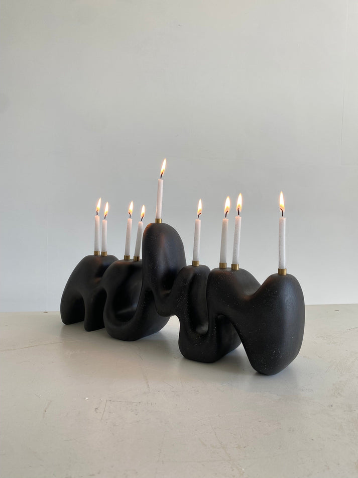 Menorah Sculpture II by Hannah Polskin, Granite Stone, Sculptures ...