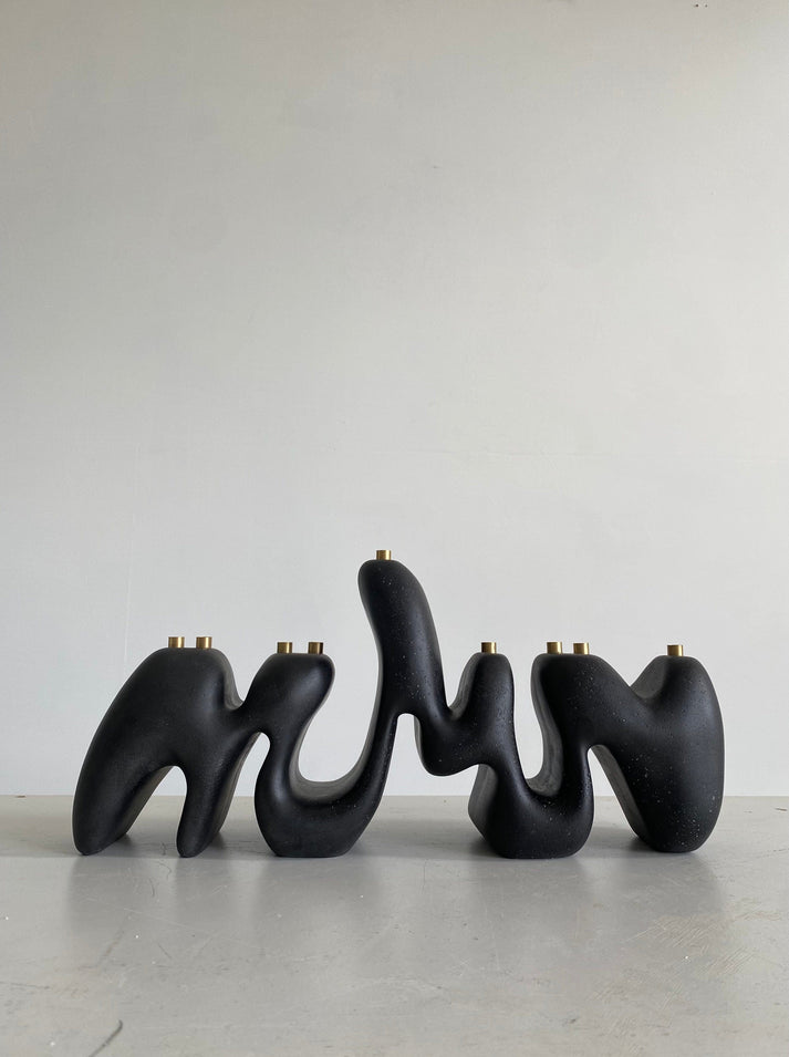Menorah Sculpture II by Hannah Polskin, Granite Stone, Sculptures ...