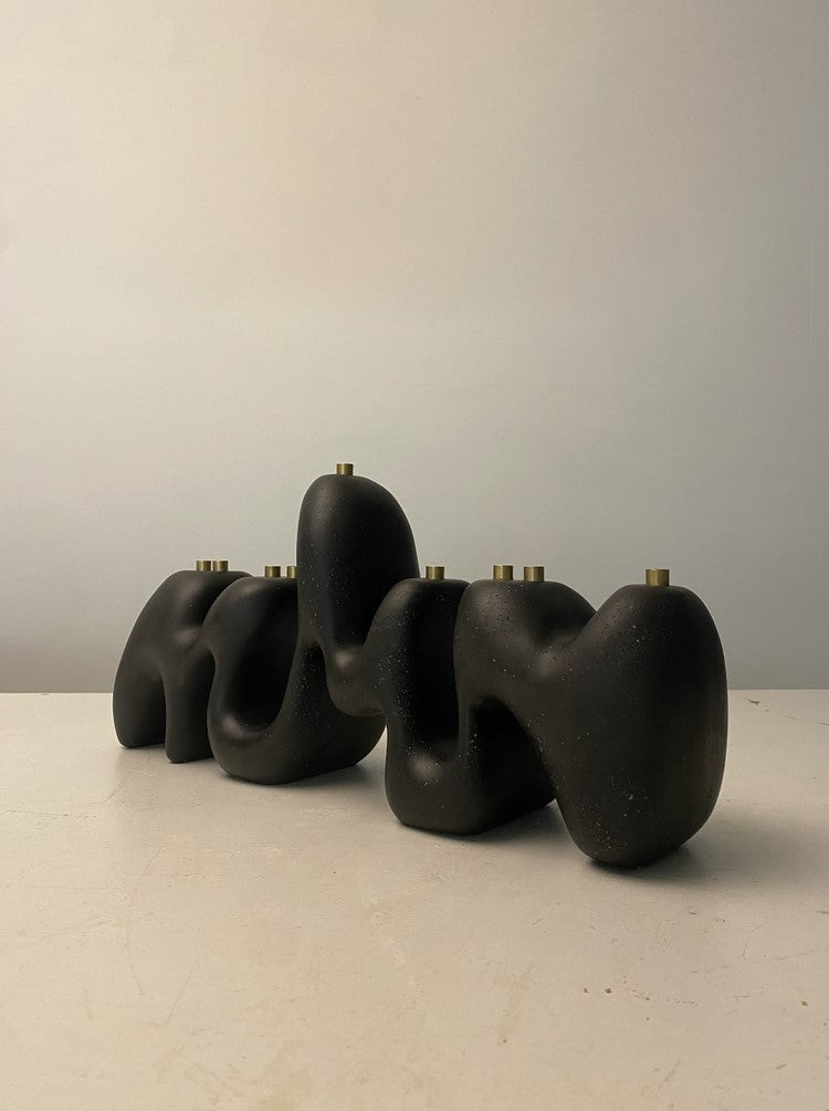 Menorah Sculpture II by Hannah Polskin, Granite Stone, Sculptures ...