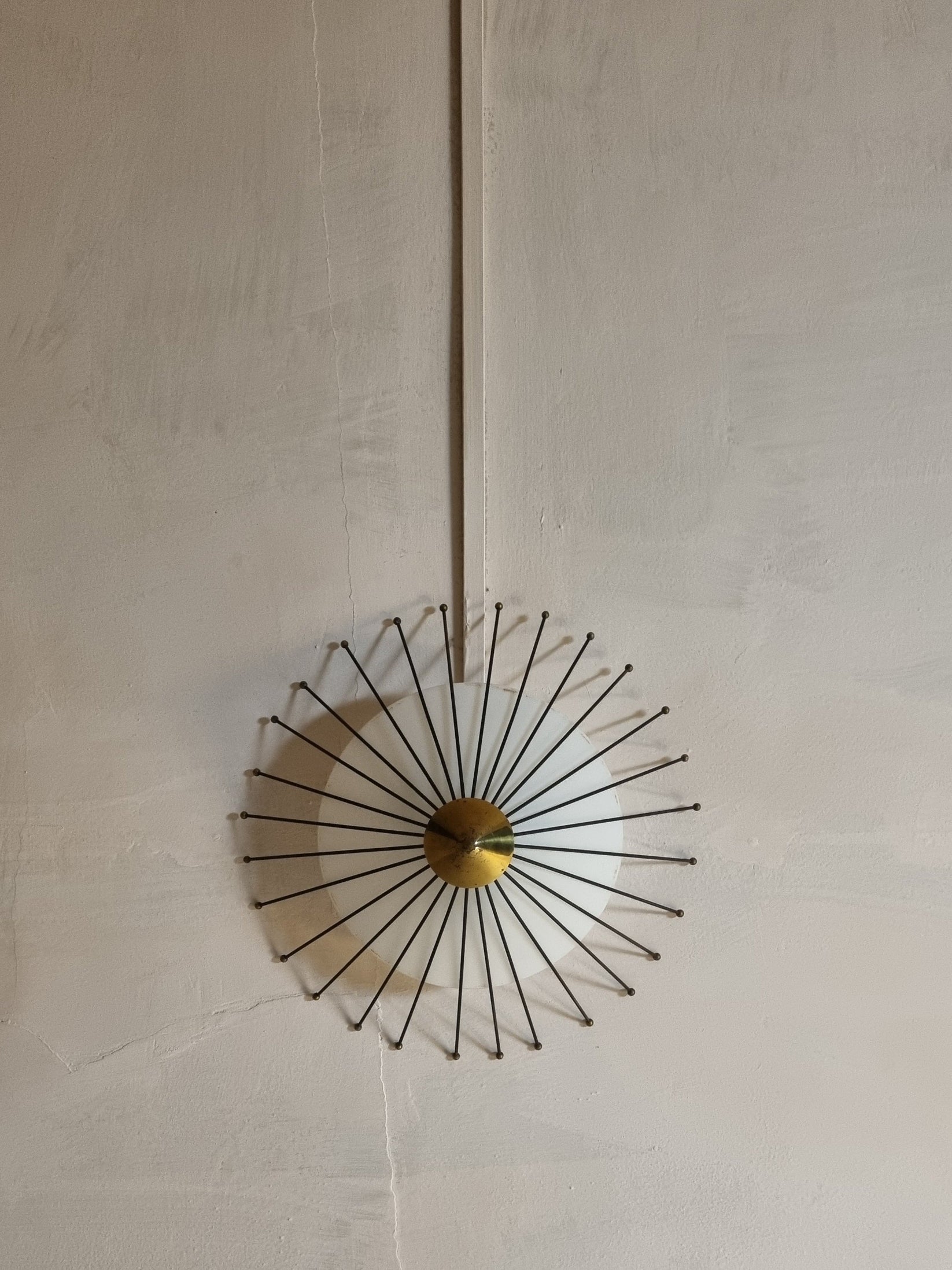 Rare Ceiling Lamp Designed by Angelo Lelii for Arredoluce, 1950s, Flush ...