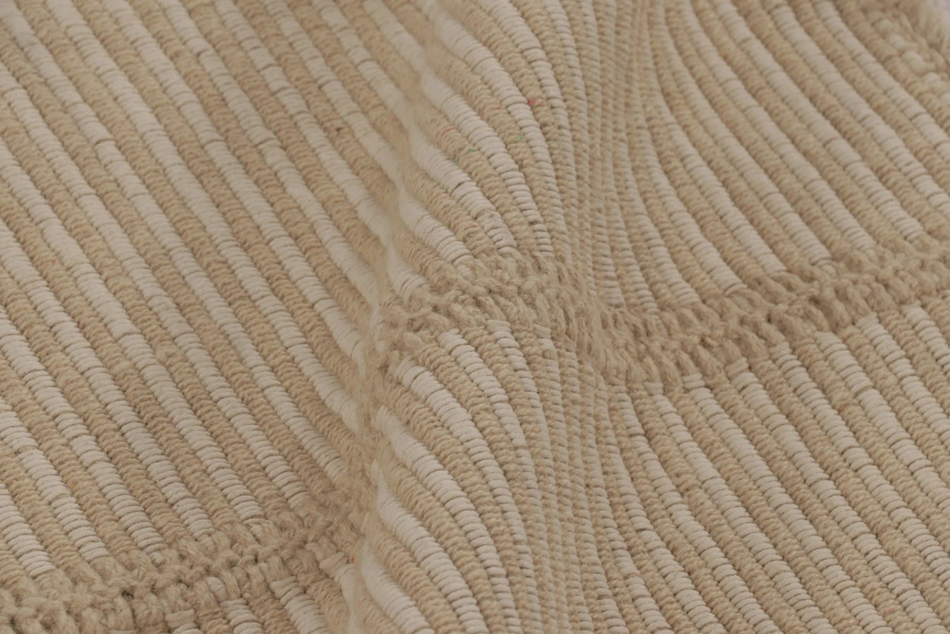 Rug & Kilim's Contemporary Accent Kilim, Square Rug in Cream and White ...