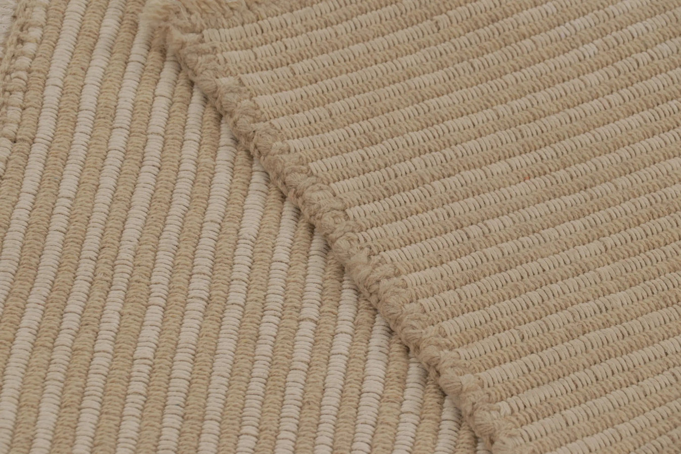 Rug & Kilim's Contemporary Accent Kilim, Square Rug in Cream and White ...