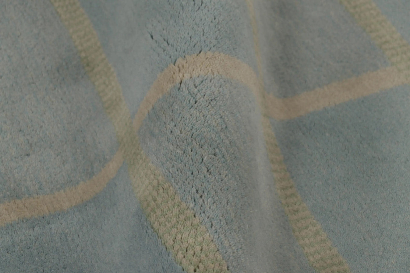 Rug & Kilim's Swedish Art Deco Rug in Dusty Blue with Geometric Pattern ...