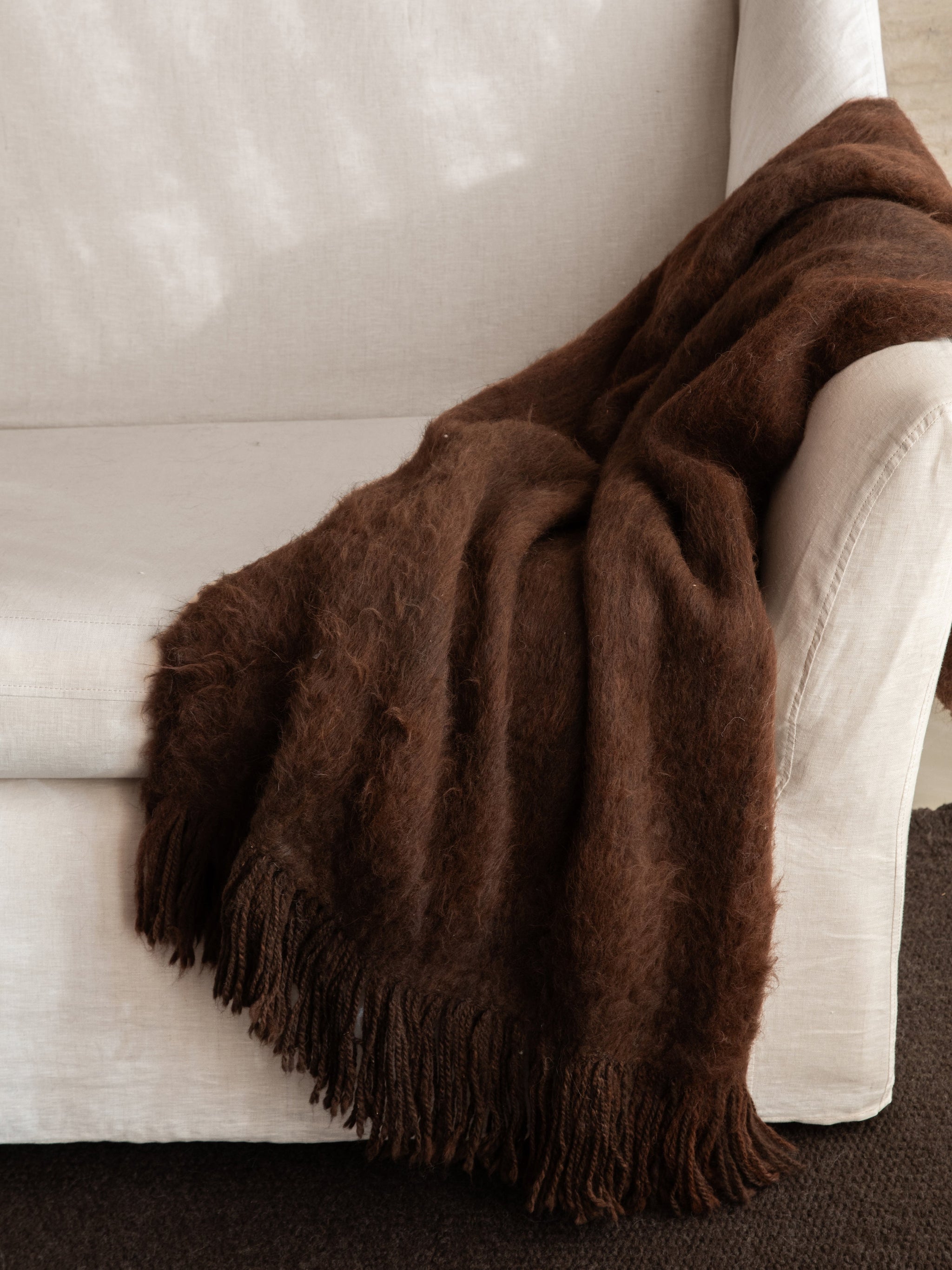 Sama Chocolate Throw, Throws – Claude Home