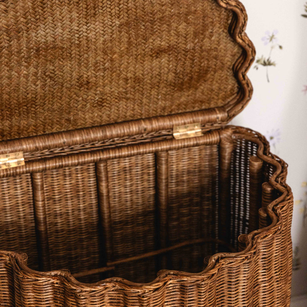 Shell Rattan Side Table & Laundry Basket, End Tables – Claude Home