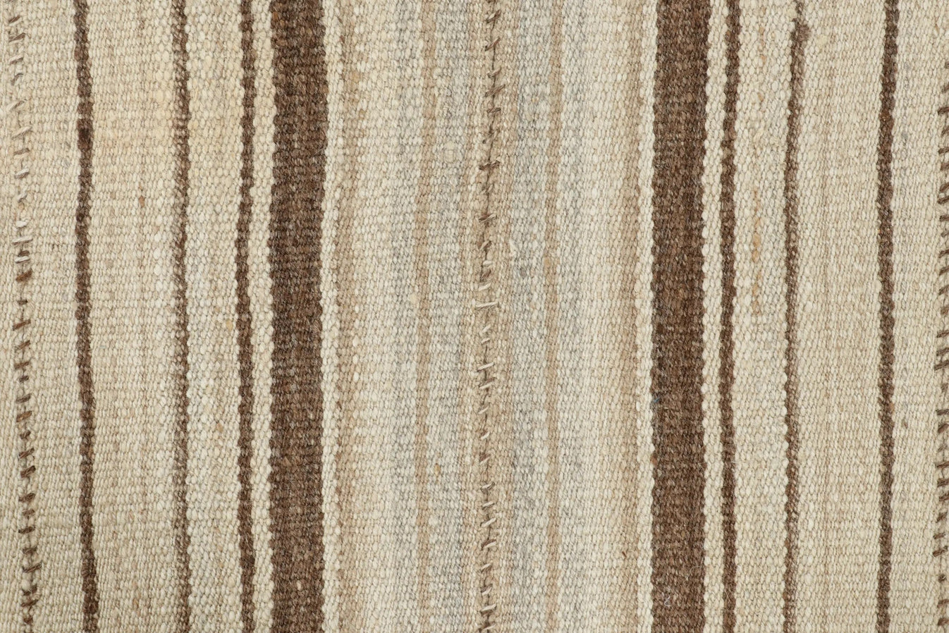 Vintage Persian Kilim in White with Brown Stripes - Rug & Kilim, Rugs ...