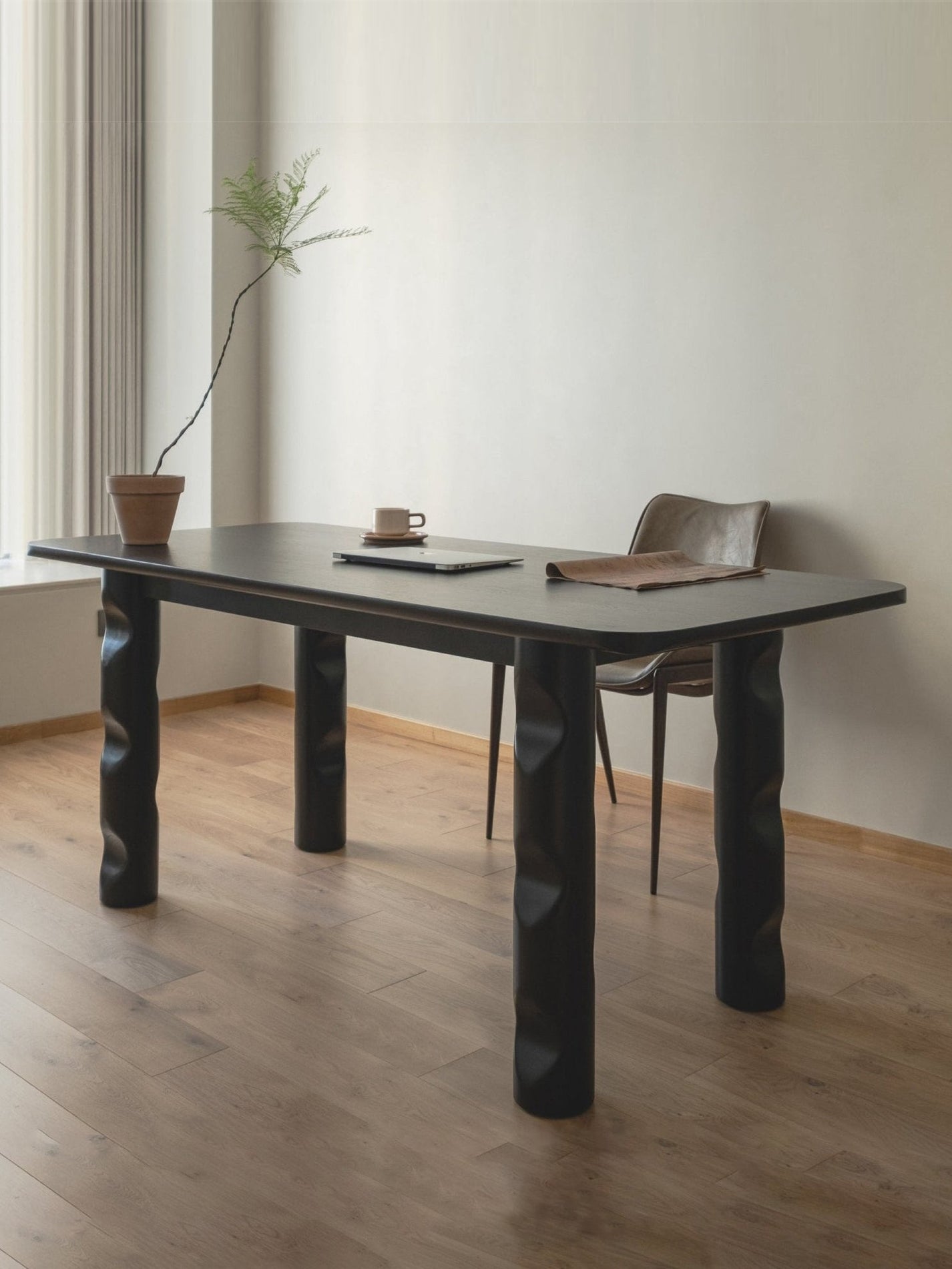 Wave Dining Table - Black, Dining Tables – Claude Home