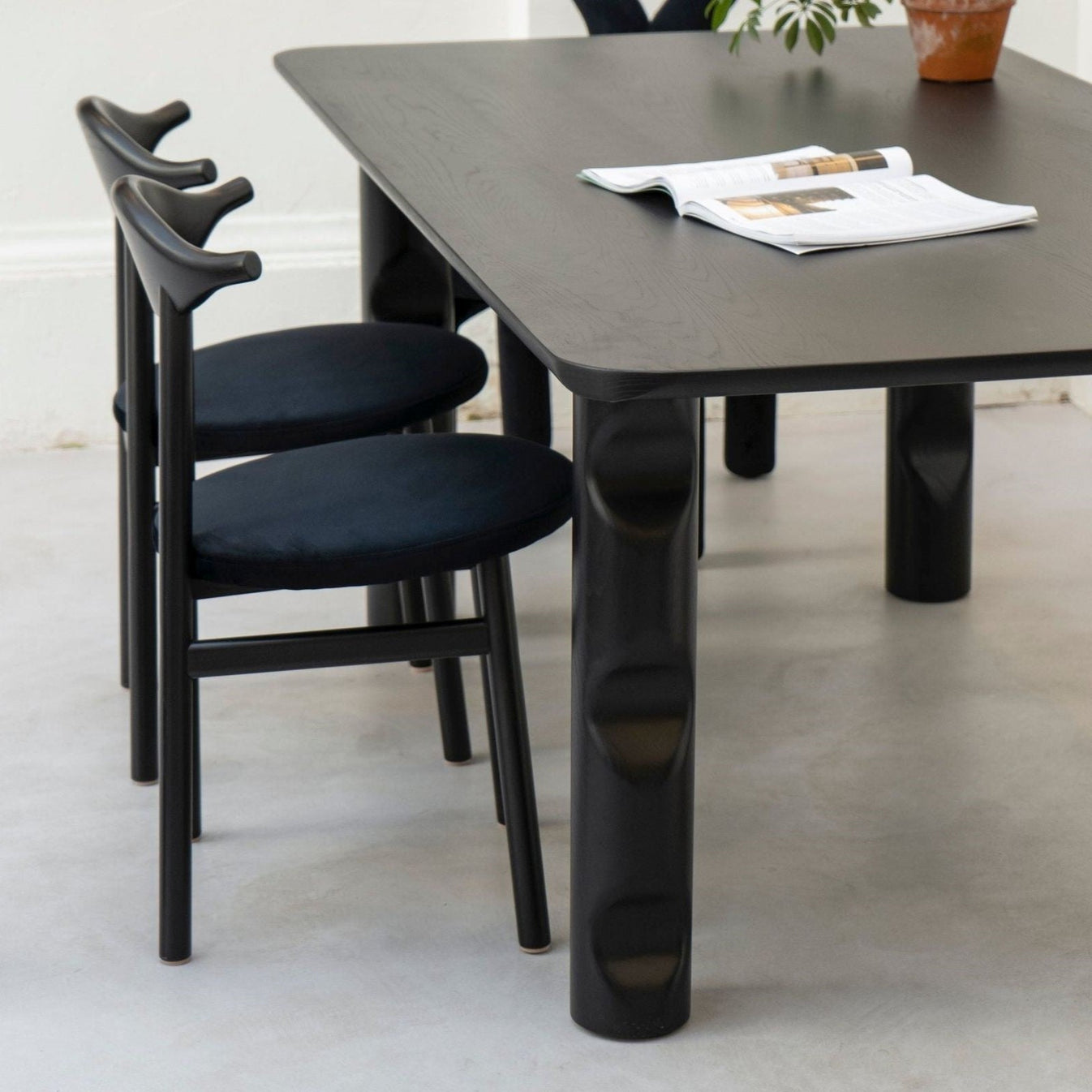 Wave Dining Table - Black, Dining Tables – Claude Home