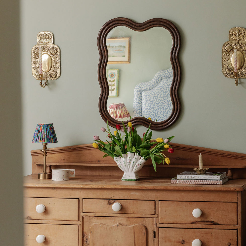 Wave Rattan Mirror, Large, Mirrors – Claude Home