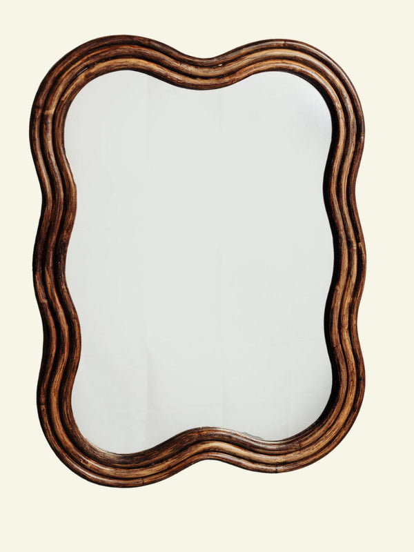 Wave Rattan Mirror, Medium, Mirrors – Claude Home