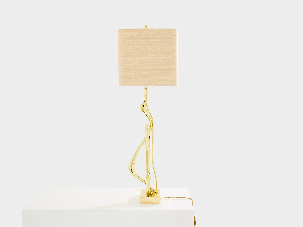 Willy Daro Bronze Sculpture Table Lamp 1970, Table Lamps – Claude Home