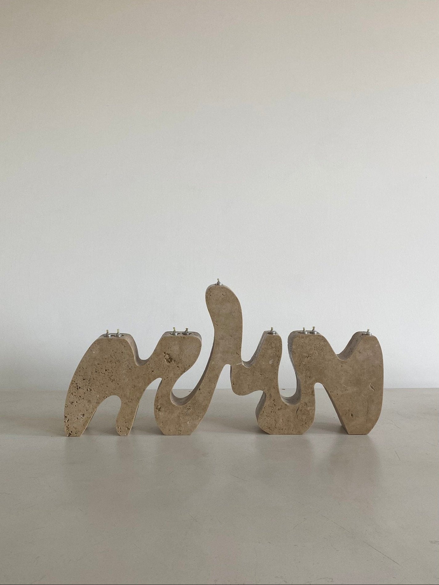 Travertine Menorah Sculpture by Hannah Polskin – Claude Home