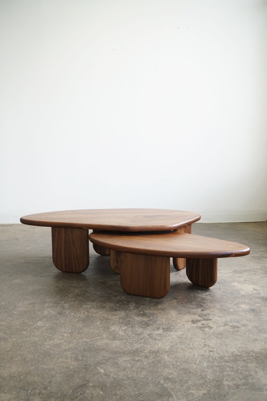 Walnut Coffee Table Set by Last Workshop, Coffee Tables – Claude Home