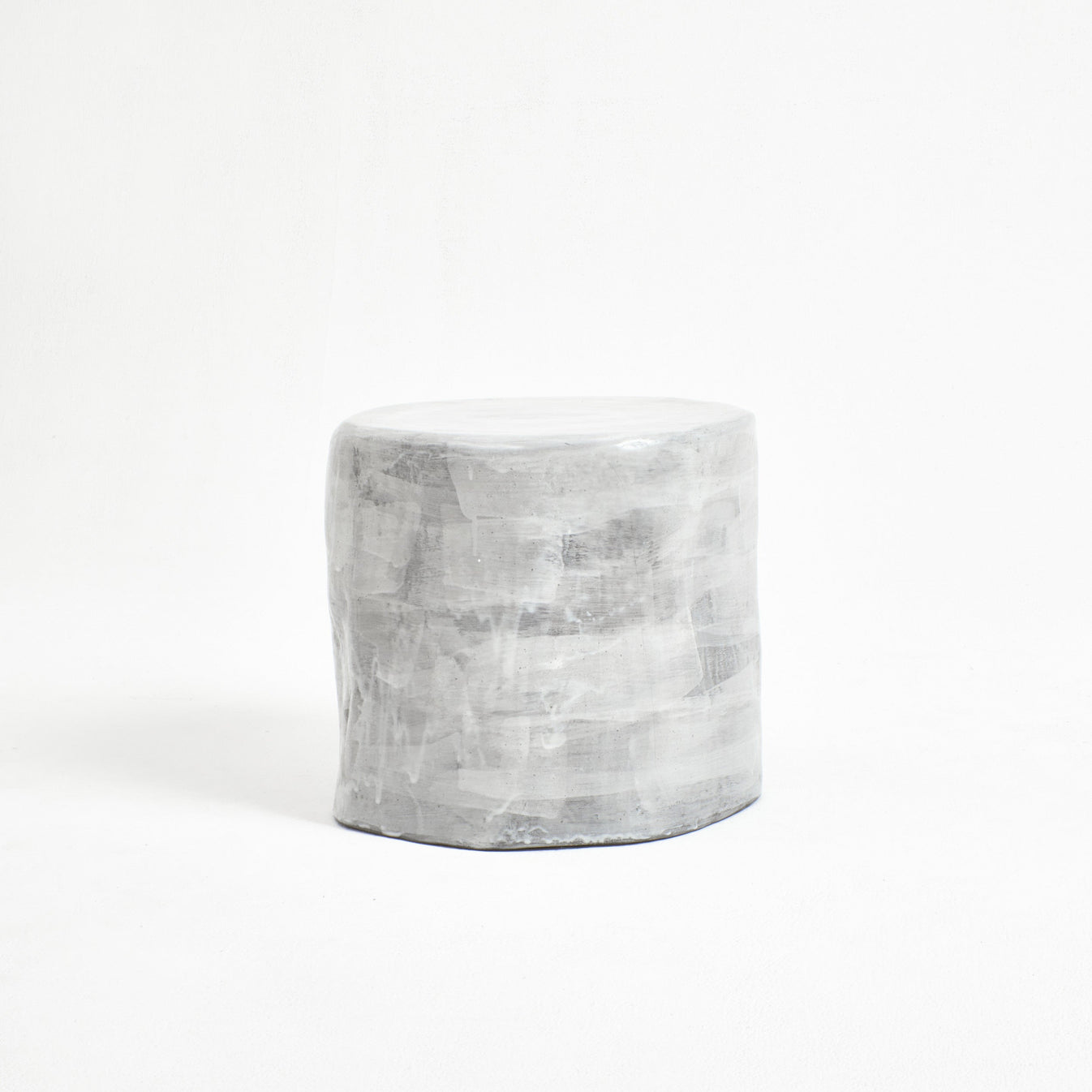 Ceramic Side Table - Small (Custom Shape) in Brushed White, End Tables ...
