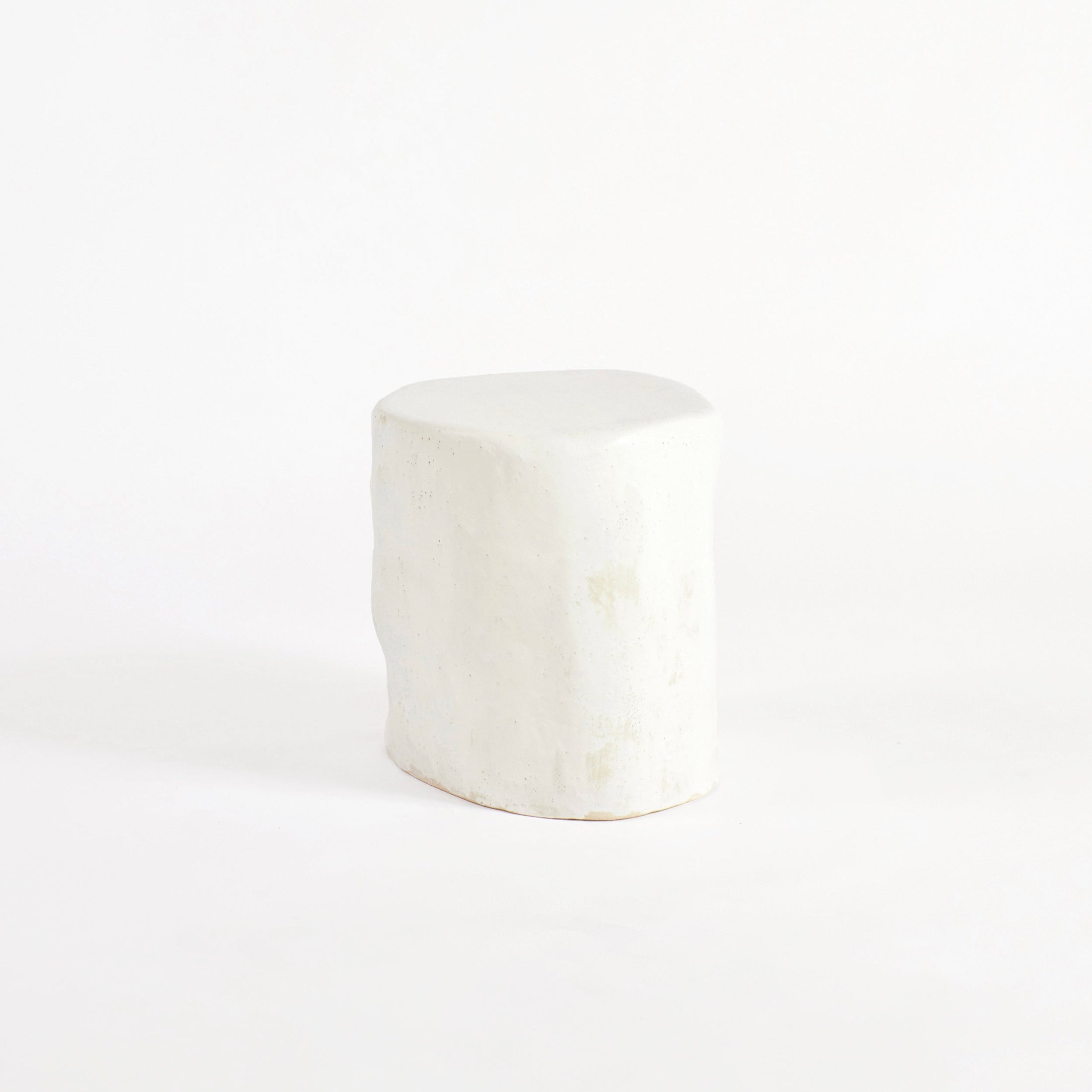 Ceramic Side Table - Small (Custom Shape) in White, End Tables – Claude ...