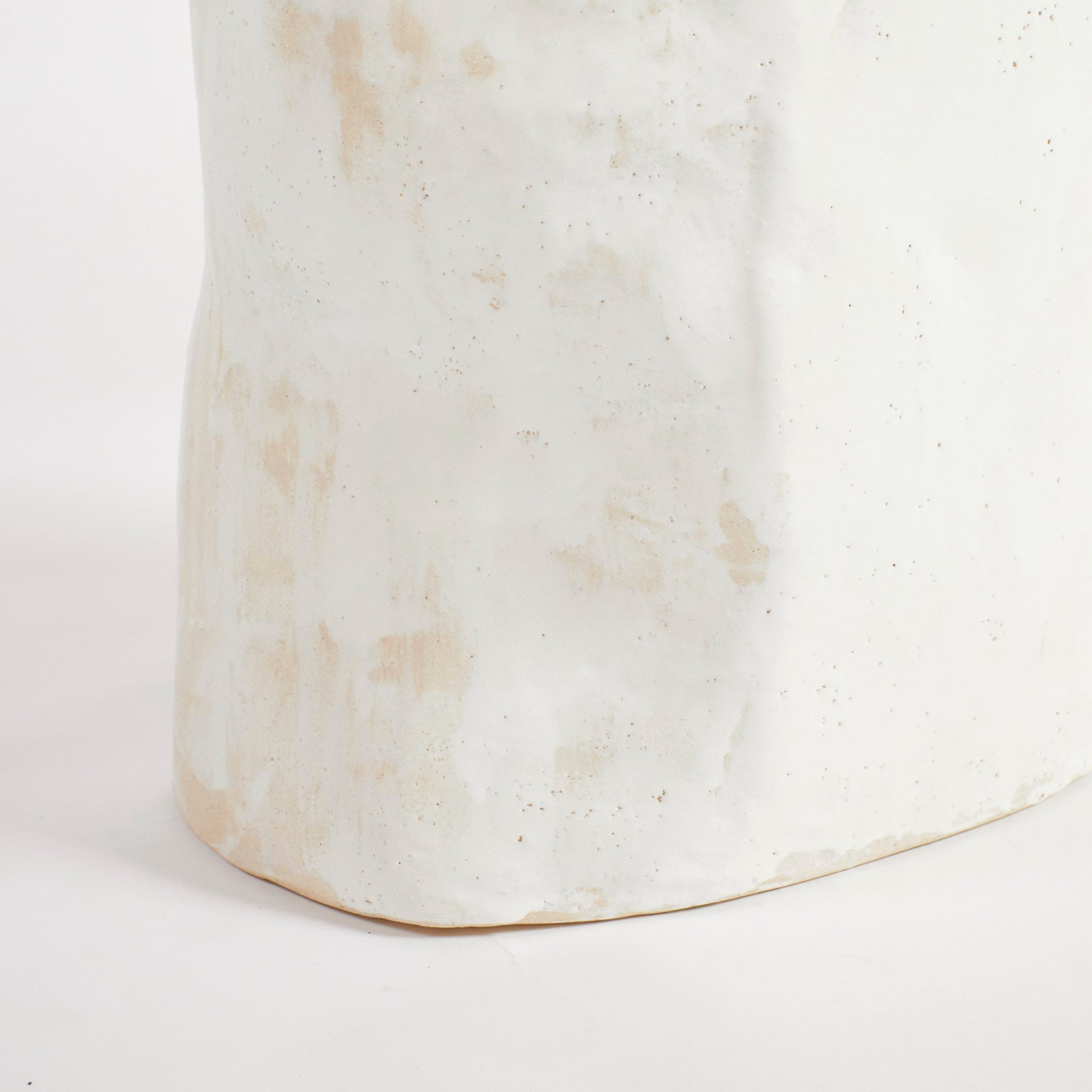 Ceramic Side Table - Small (Custom Shape) in White, End Tables – Claude ...