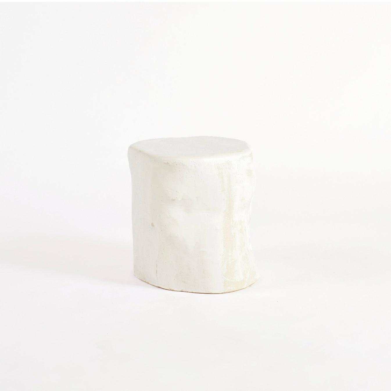 Ceramic Side Table - Small (Custom Shape) in White, End Tables – Claude ...