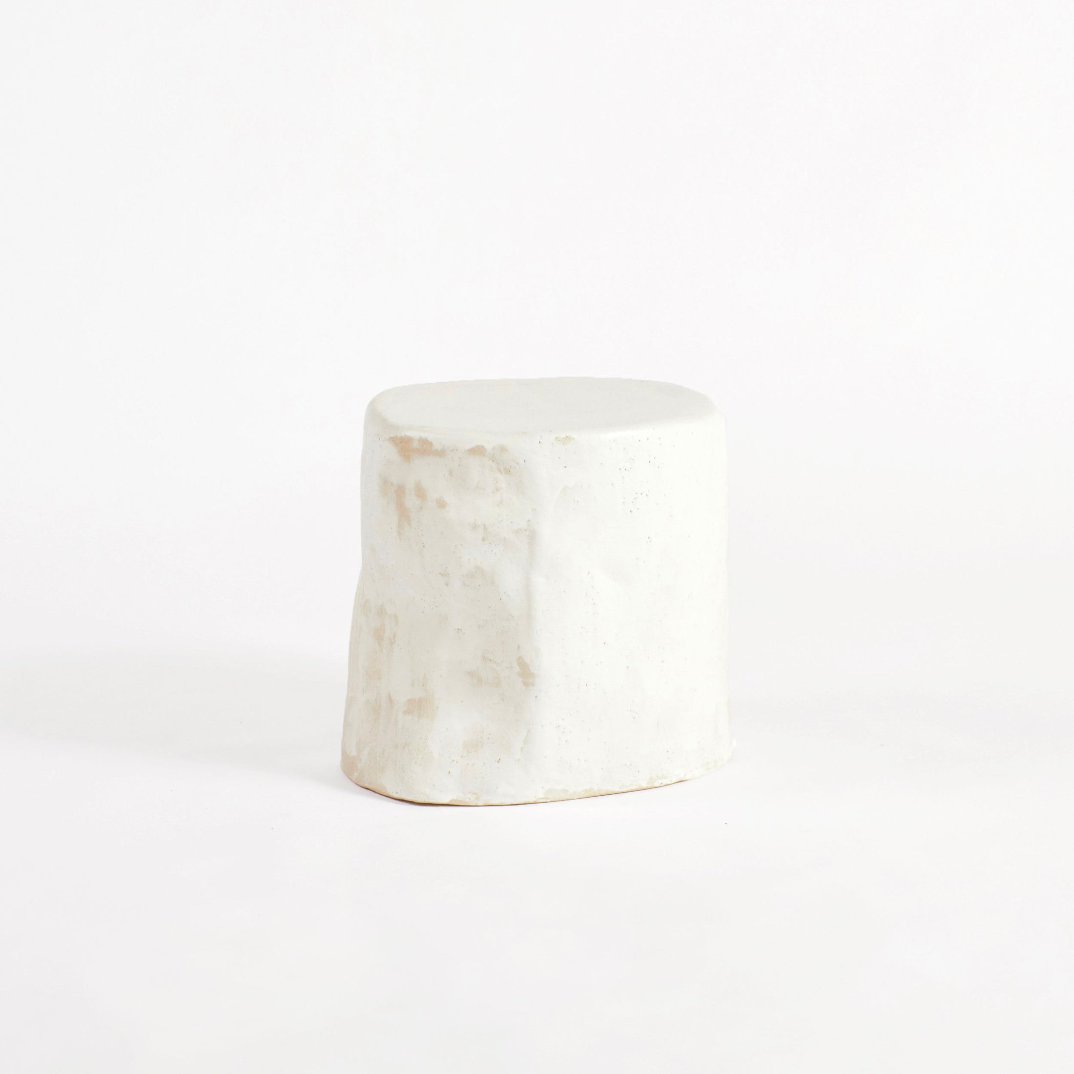 Ceramic Side Table - Small (Custom Shape) in White, End Tables – Claude ...
