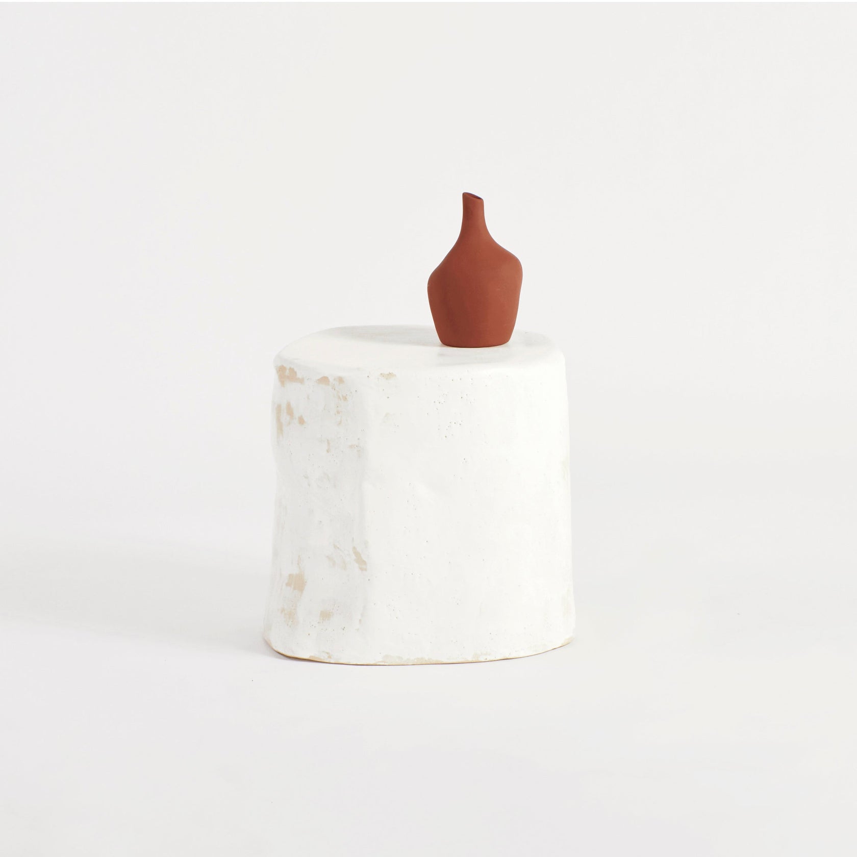 Ceramic Side Table - Small (Custom Shape) in White, End Tables – Claude ...