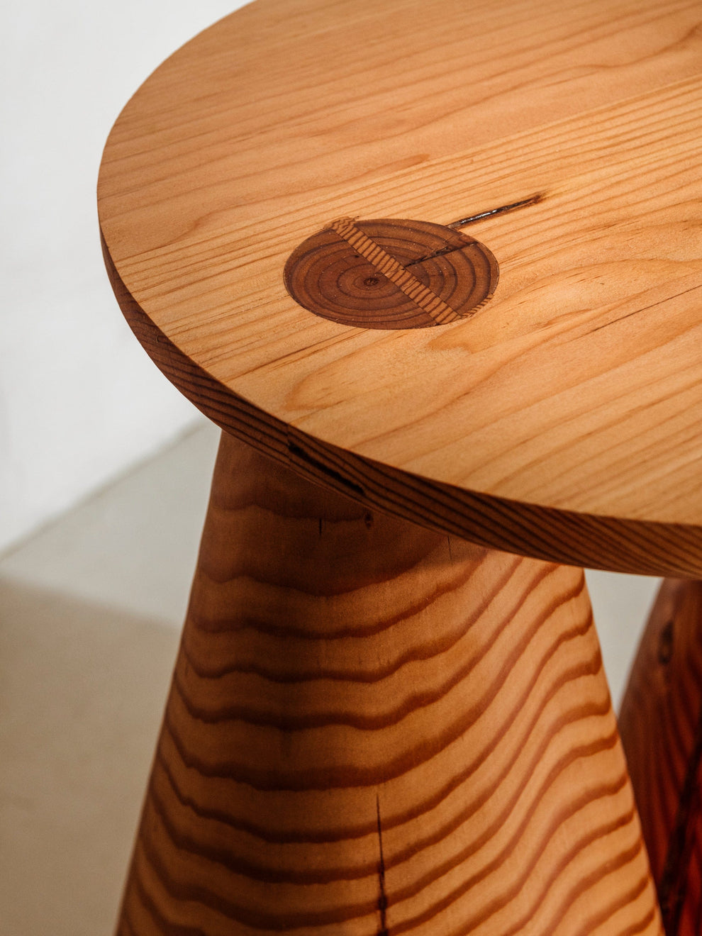 Contemporary Wooden Bell Side Table by Studio Sam Klemick, End Tables ...