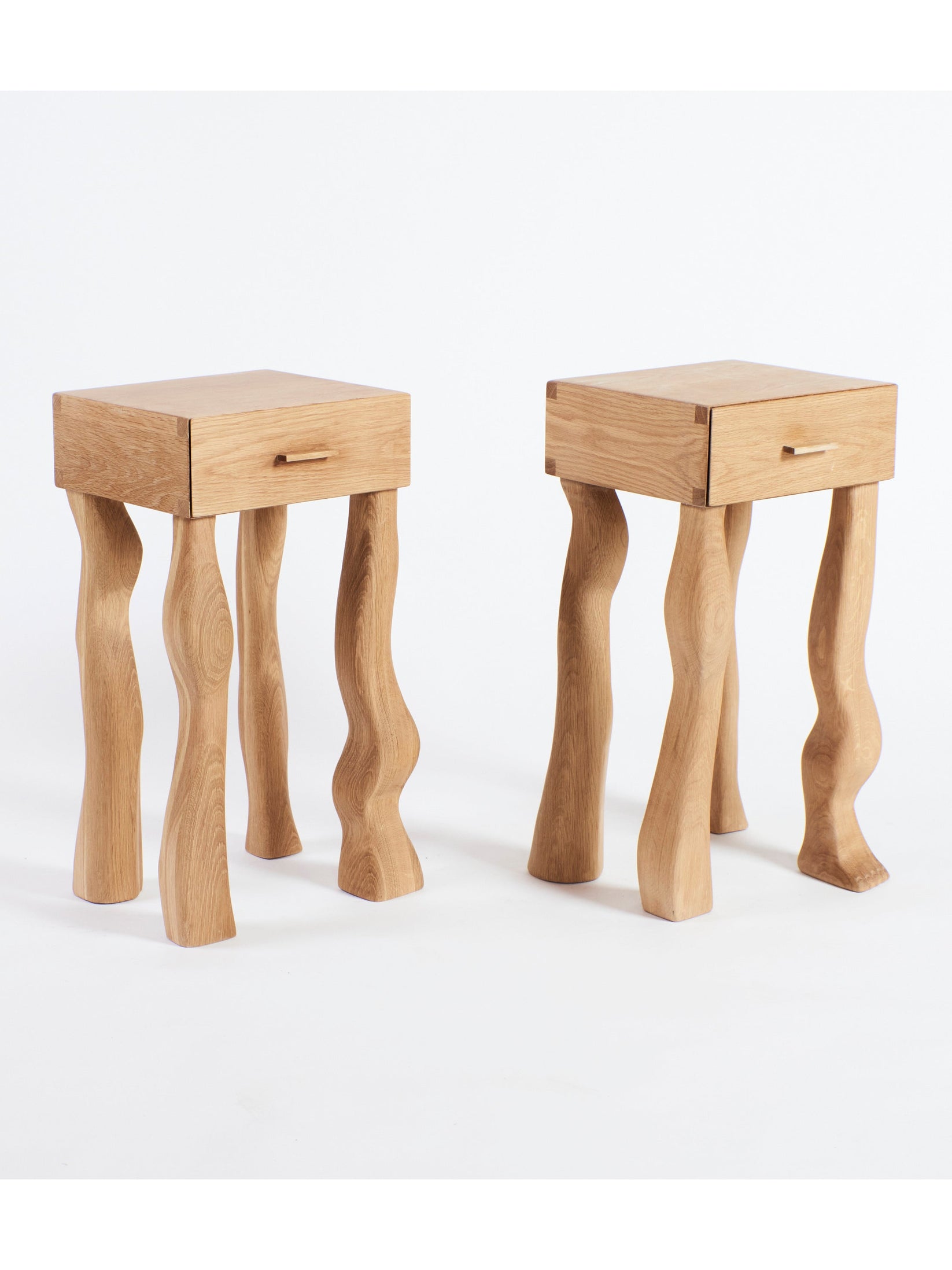Foot Side Tables in Oak (pair), End Tables – Claude Home