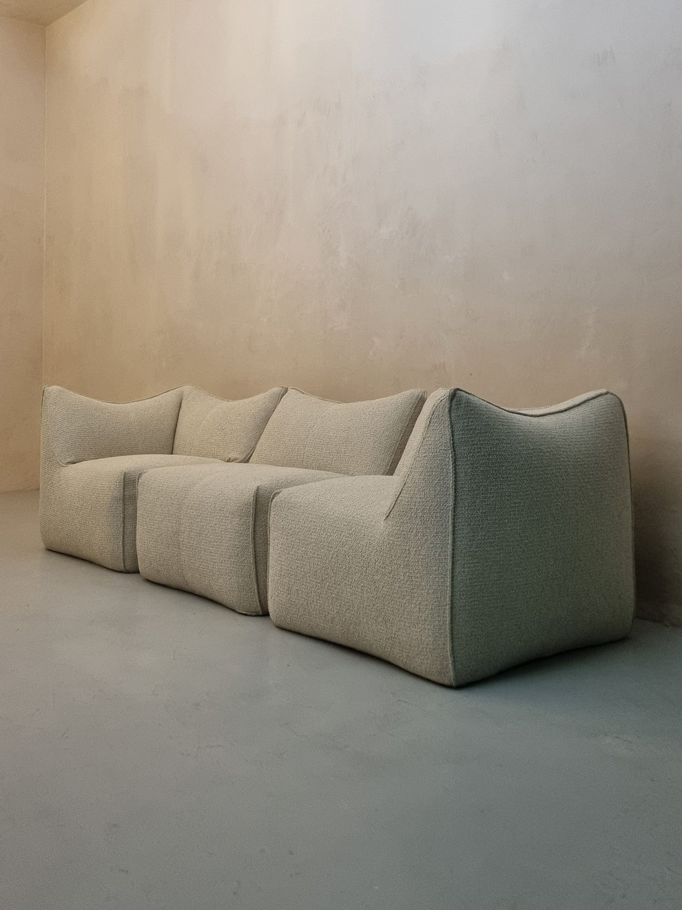 Le Bambole Three-Seater Boucle Sofa, Sofas, Vintage – Claude Home