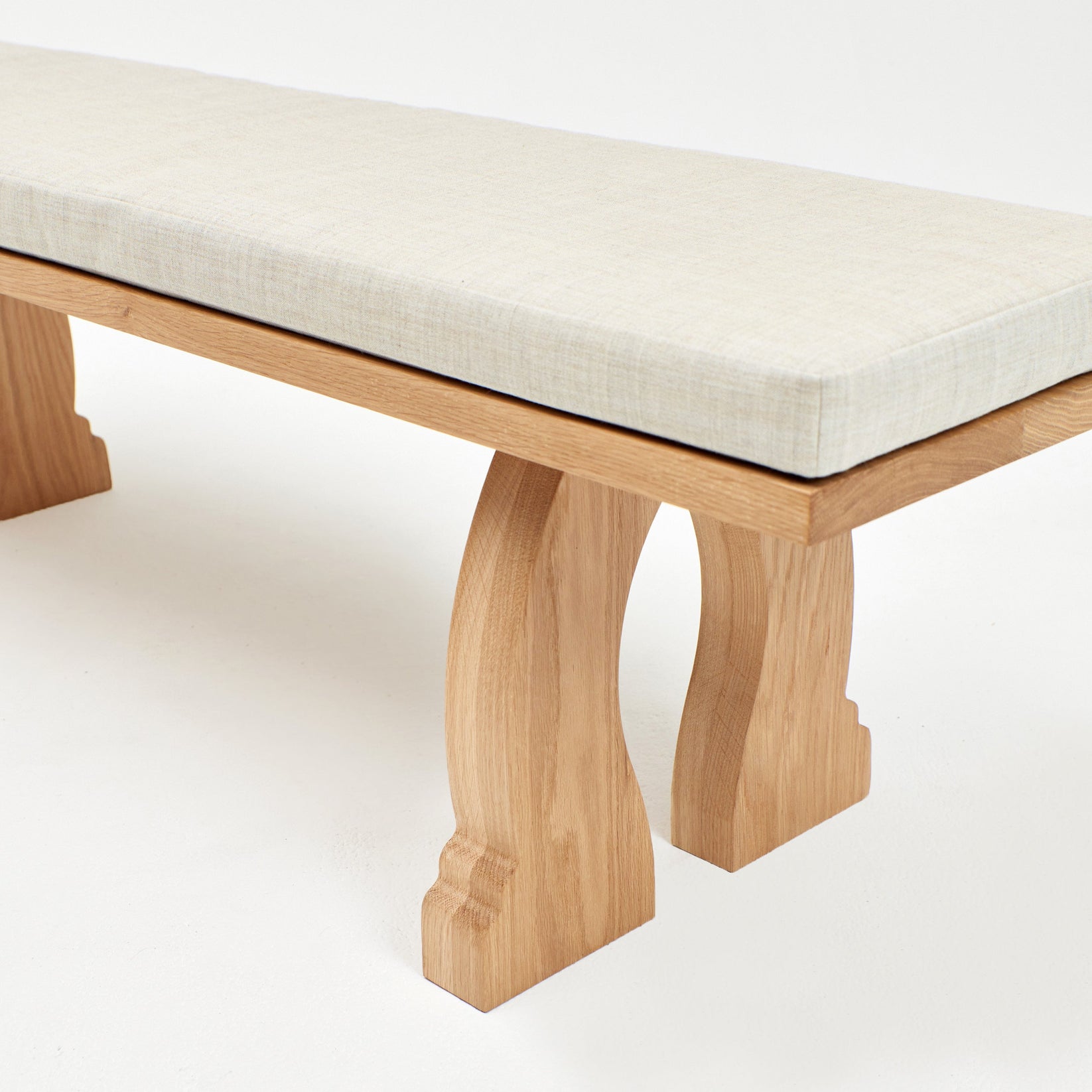 Sintra Bench in Oak with Cushion, Benches – Claude Home