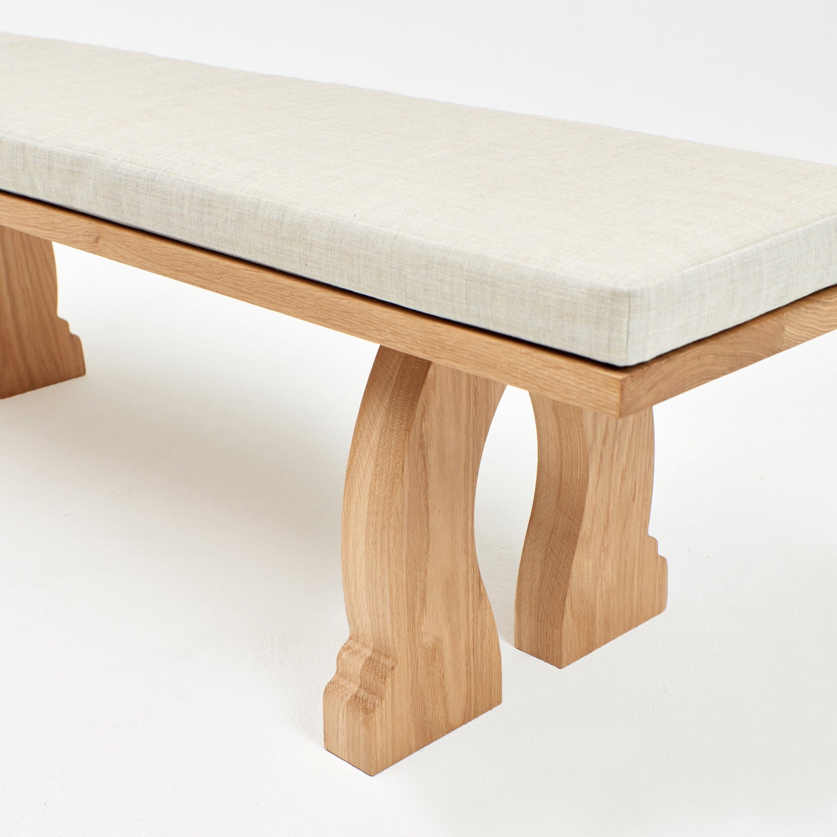 Sintra Bench in Oak with Cushion, Benches – Claude Home
