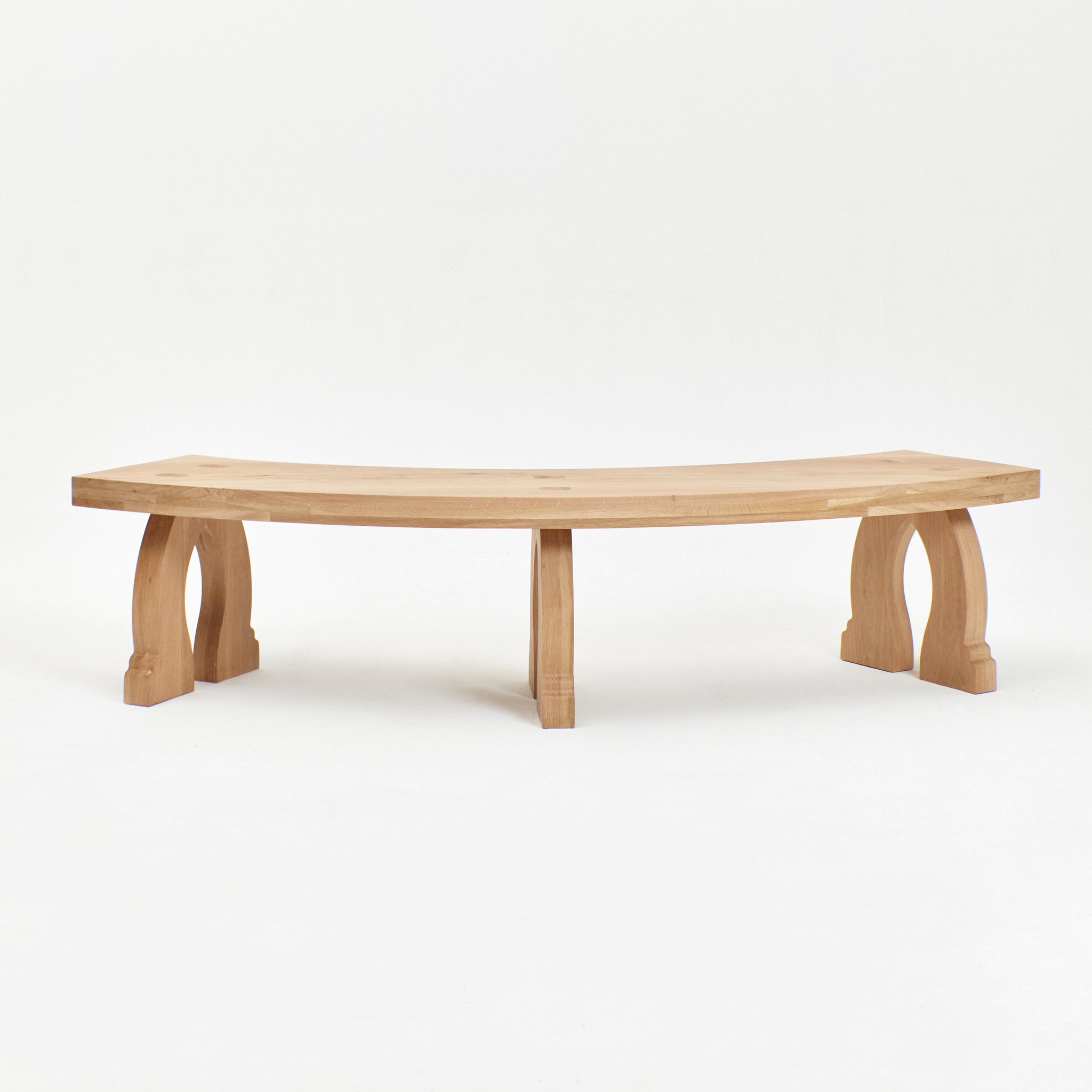 Sintra Curved Bench in Oak, Benches – Claude Home