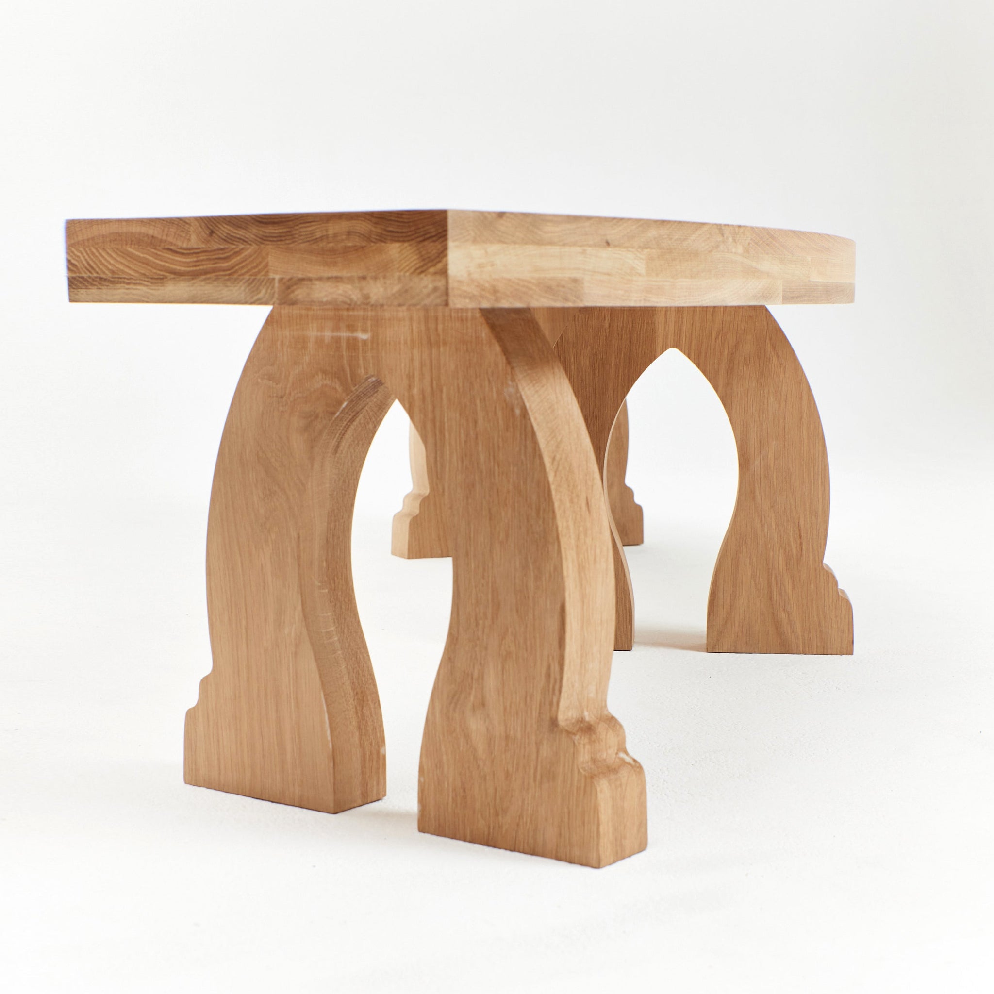 Sintra Curved Bench in Oak, Benches – Claude Home