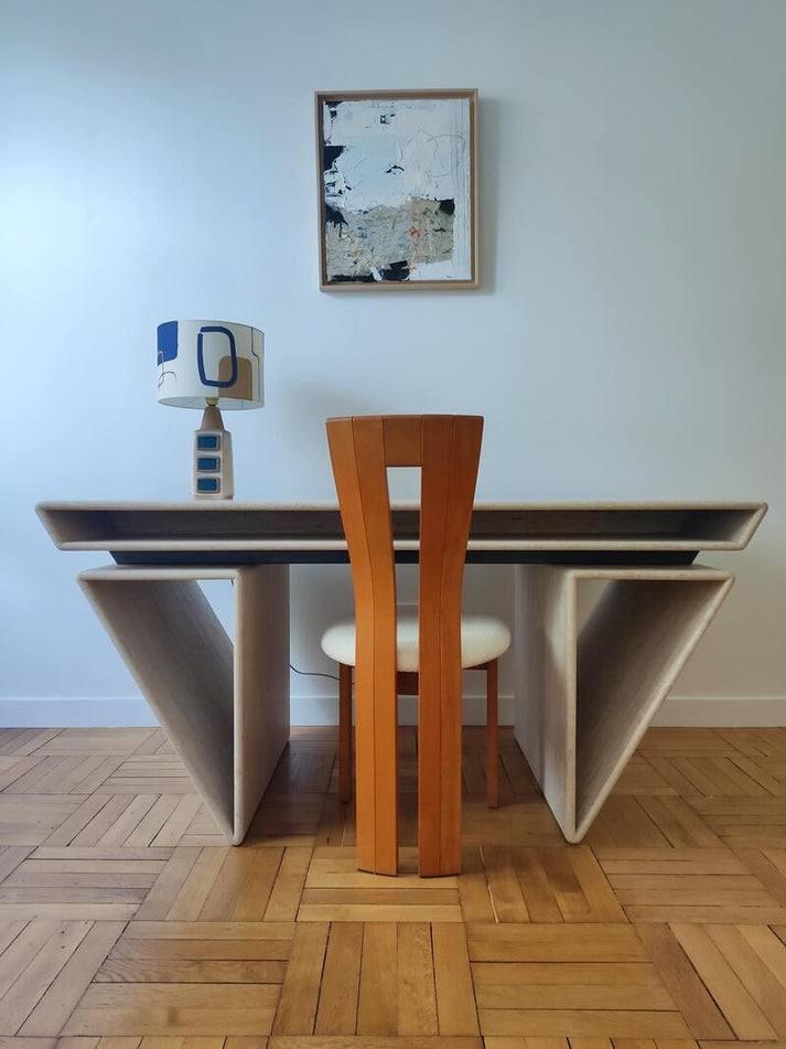 Travertine Desk by Claude Berrladacci, Desks, Vintage – Claude Home