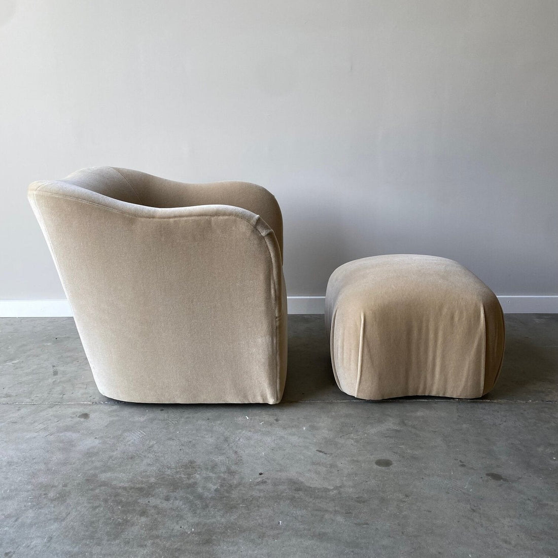 Post Modern Lounge Chair and Ottoman, Chairs – Claude Home