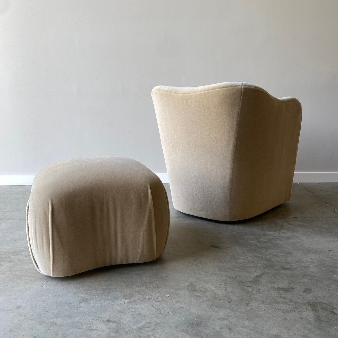 Post Modern Lounge Chair and Ottoman, Chairs – Claude Home